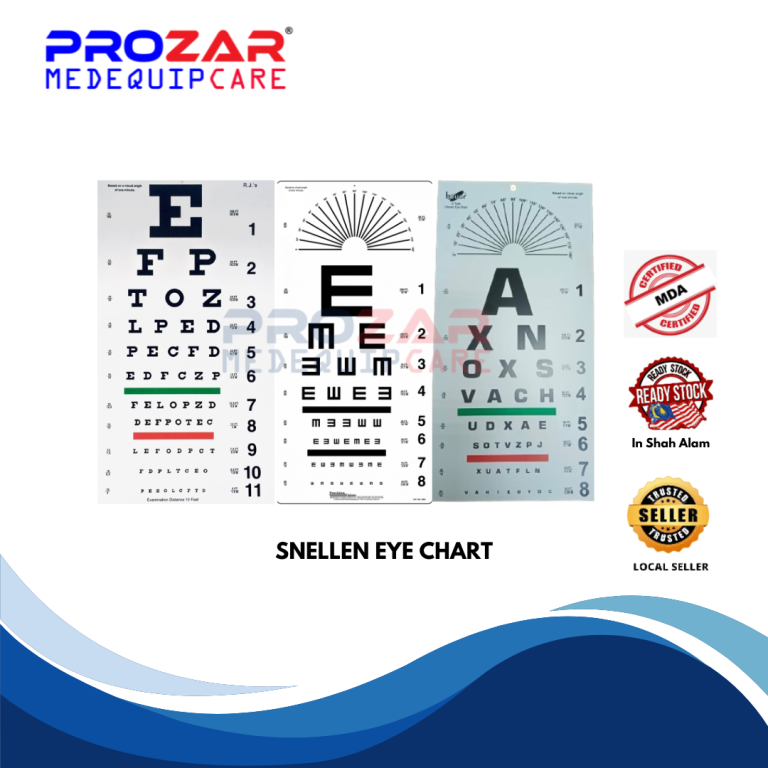 SNELLEN CHART EYE FOR EYE TEST - PROZAR MEDEQUIPCARE