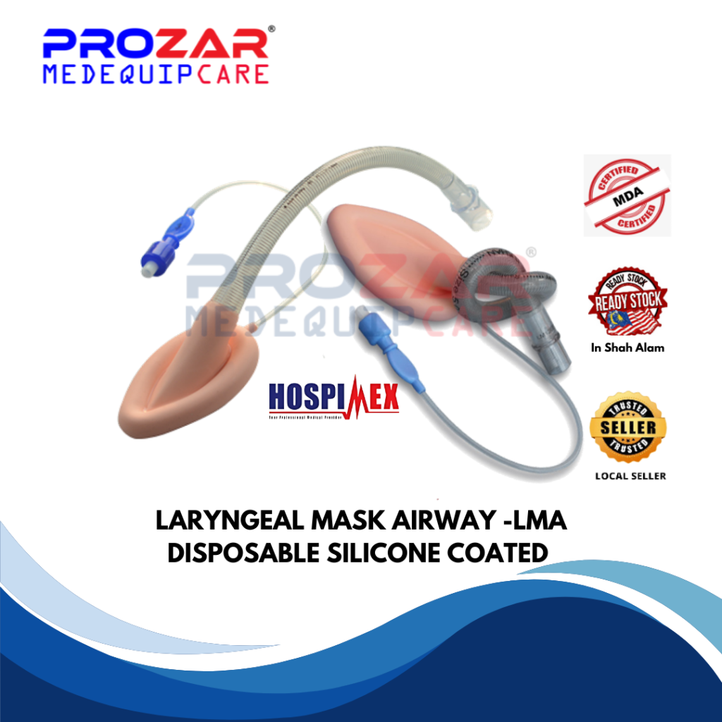 LARYNGEAL MASK AIRWAY SILICONE DISPOSABLE WITH EPIGLOTIS APERTURE BAR ...