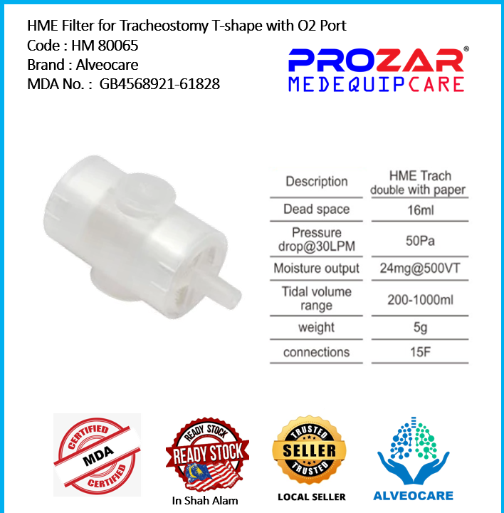 TRACHY-VENT HME FILTER TRACHEOSTOMY THERMOVENT-T W ITH OR WITHOUT ...