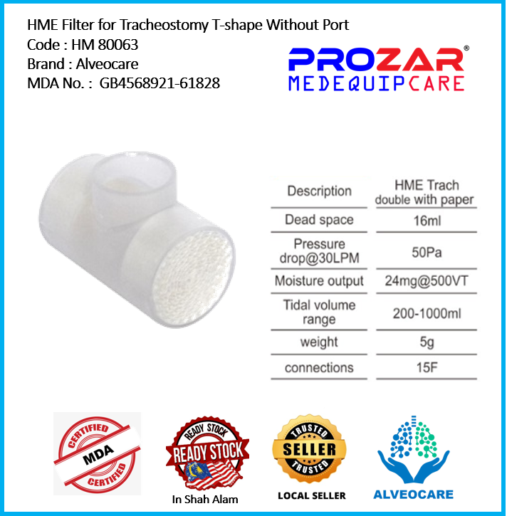 TRACHY-VENT HME FILTER TRACHEOSTOMY THERMOVENT-T W ITH OR WITHOUT ...