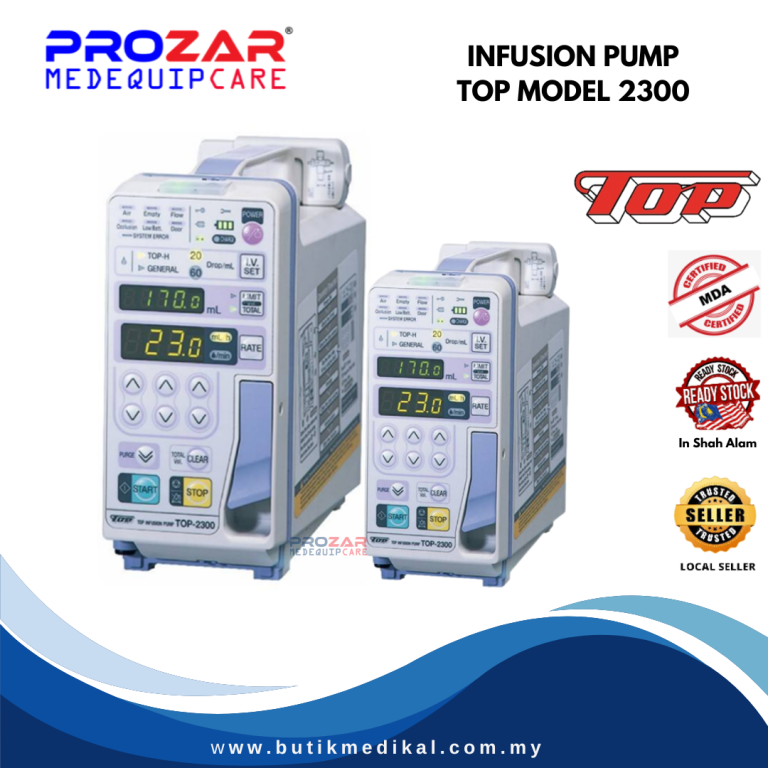 INFUSION PUMP TOP MODEL 2300 MAX FLOWRATE :999ML/HOUR UNIVERSAL IV SET - PROZAR MEDEQUIPCARE