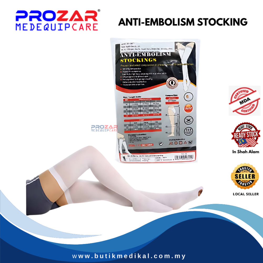 STOCKING ANTI-EMBOLISM (THIGH HIGH) - PROZAR MEDEQUIPCARE