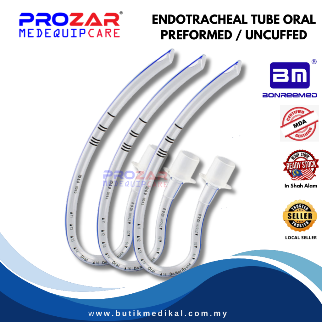 ENDOTRACHEAL TUBE UNCUFFED ORAL RAE (SOUTH FACING) - PROZAR MEDEQUIPCARE