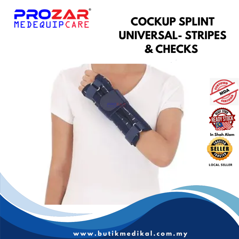 COCKUP SPLINT UNIVERSAL – STRIPES & CHECKS - PROZAR MEDEQUIPCARE